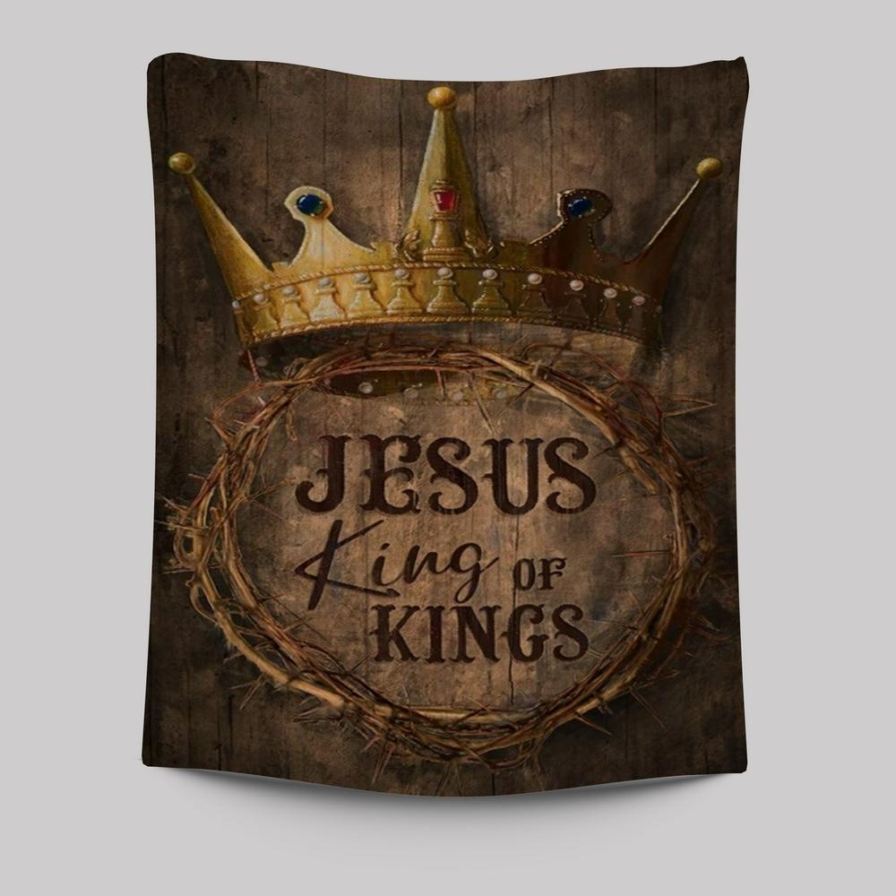 Crown Of Thorn Jesus King Of Kings Tapestry – Customwitch
