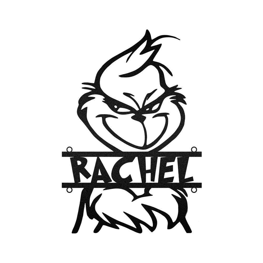 grinch black and white wall art