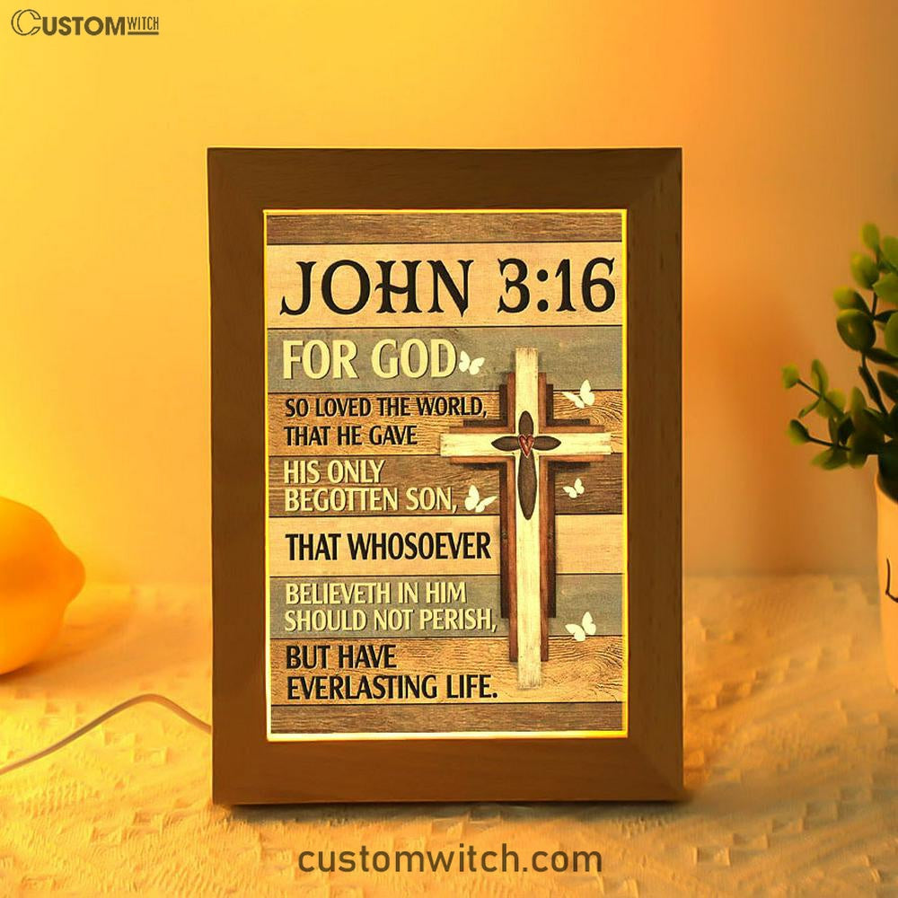 For God So Loved The World John 316 Bible Verse Decor Art - Bible Vers ...
