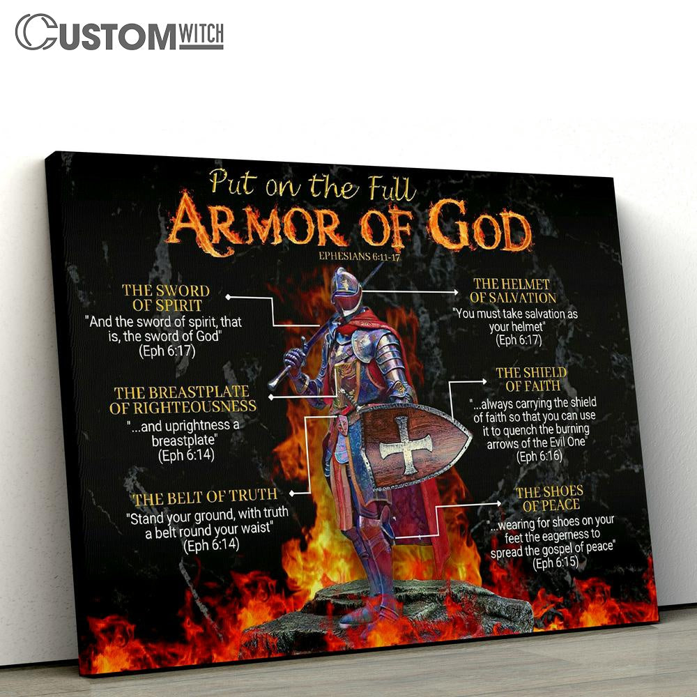 Put On The Full Armor Of God Ephesians 6 10 18 Canvas Art - Christian ...