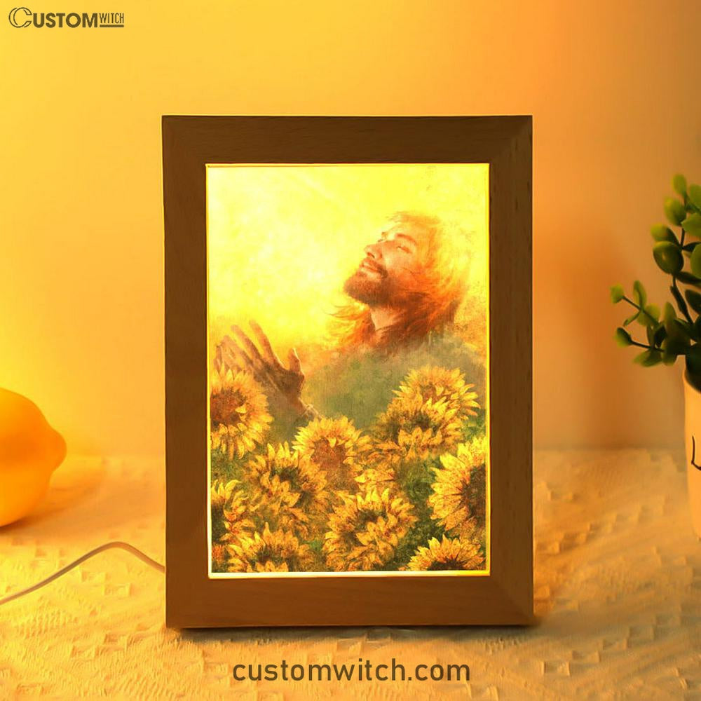 Take A Deep Breath Jesus And Beautiful Sunflower Frame Lamp Prints - J – Customwitch