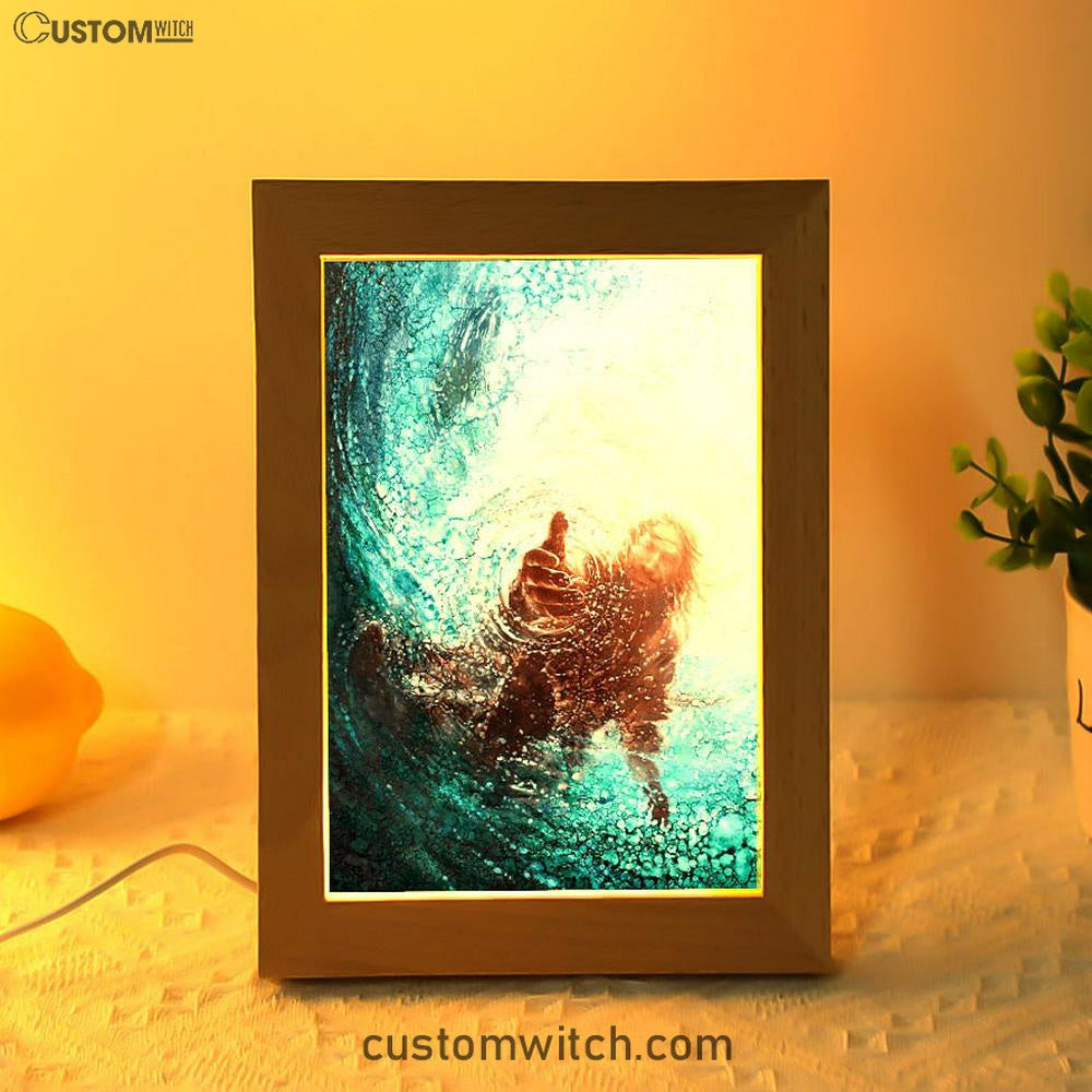 The Hand Of God Frame Lamp Pictures - Christian Art - Jesus Frame Lamp – Customwitch