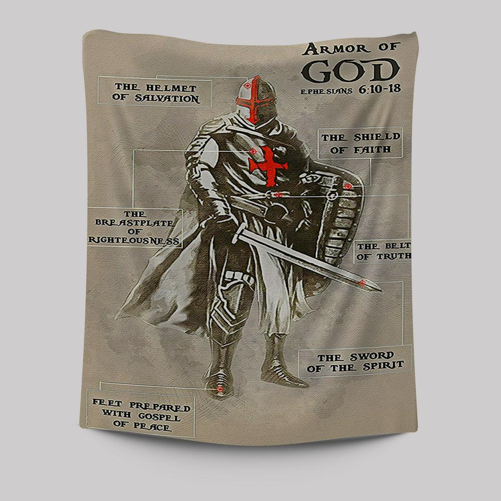 Armor Of God Warrior Jesus Faith Christian Tapestries Wall Art - Chris ...