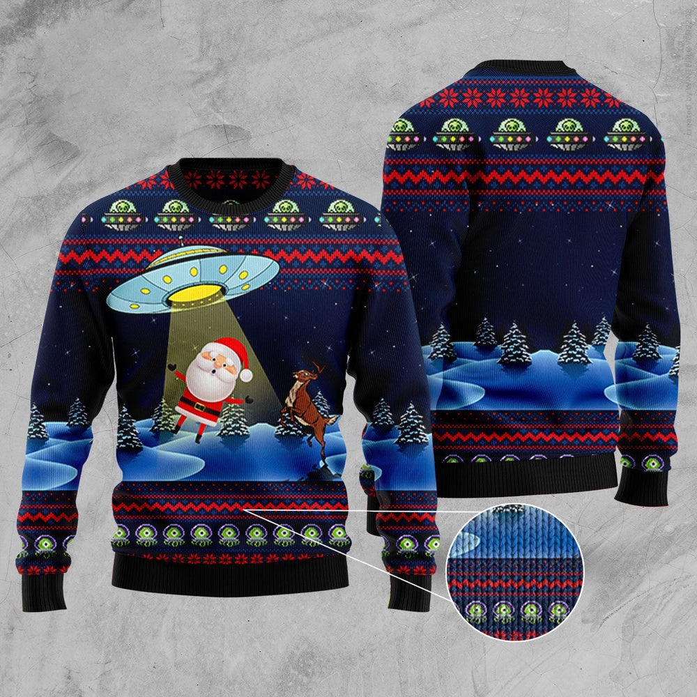 Alien Ugly Christmas Sweater, Funny Xmas Sweater, Sweater Xmas ...
