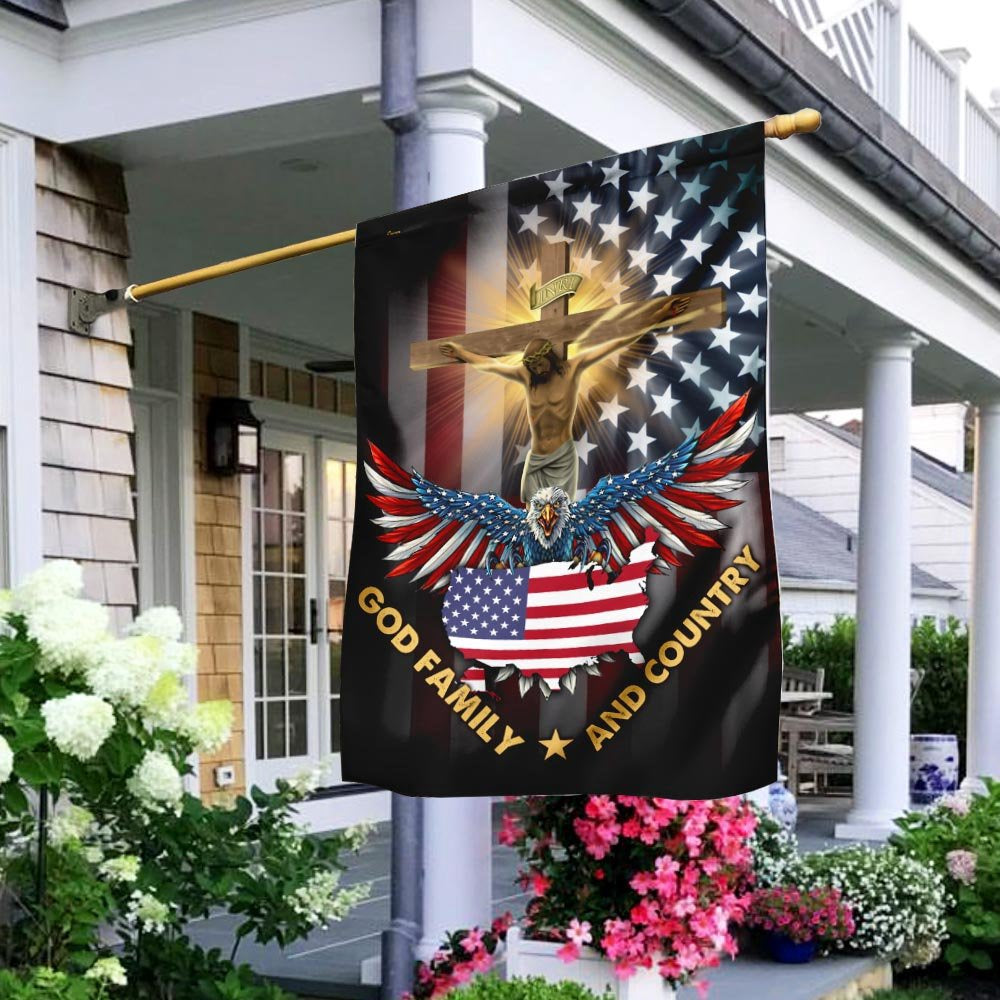 Christian Garden Flags, God, Family And Country Flag, Christian House ...
