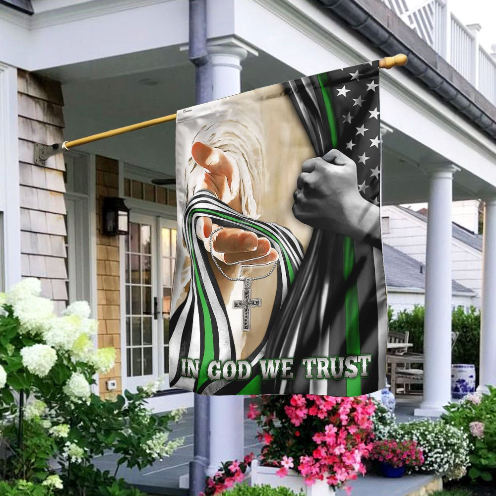 Christian Garden Flags, In God We Trust Military Flag, Christian House ...
