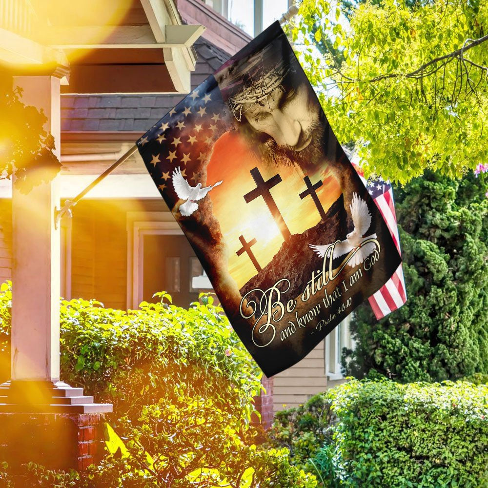 Christian Garden Flags, Jesus Christ Be Still & Know That I Am God ...