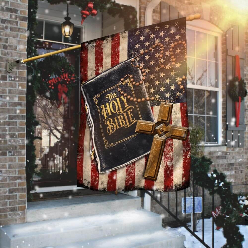 Christian Garden Flags, The Holy Bible American Flag, Christian House ...