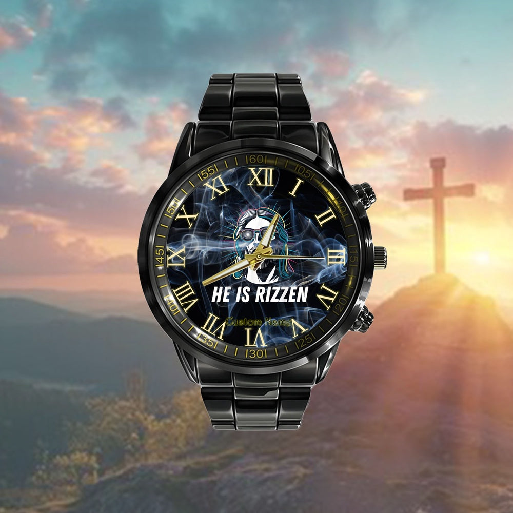 Custom Christian Watch, He Is Rizzen Christian Bible Jesus Has Risen J ...