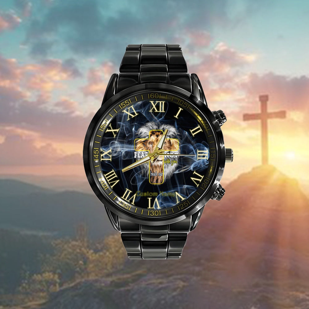 Custom Christian Watch, Jesus Lion Judah Cross Faith Christs Watch, Re ...