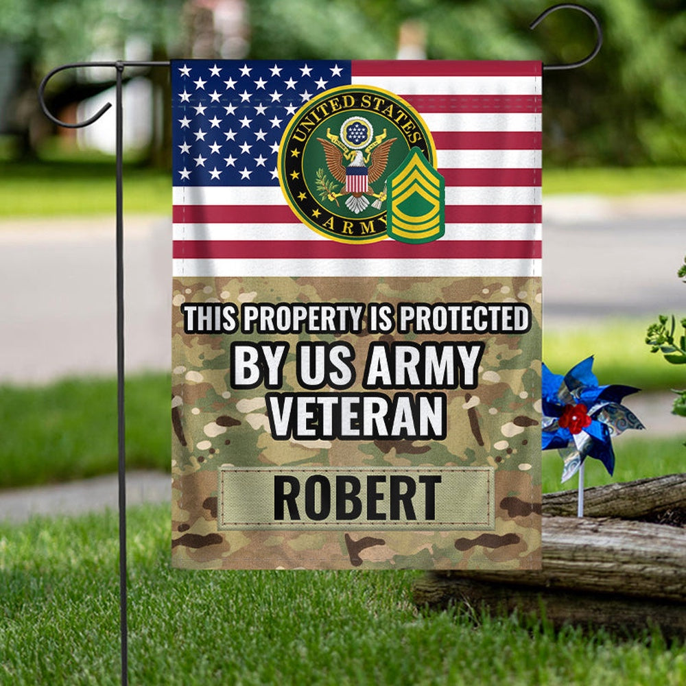Custom US Army Flag, Flag For Veteran Military, US Army Veteran Flag ...