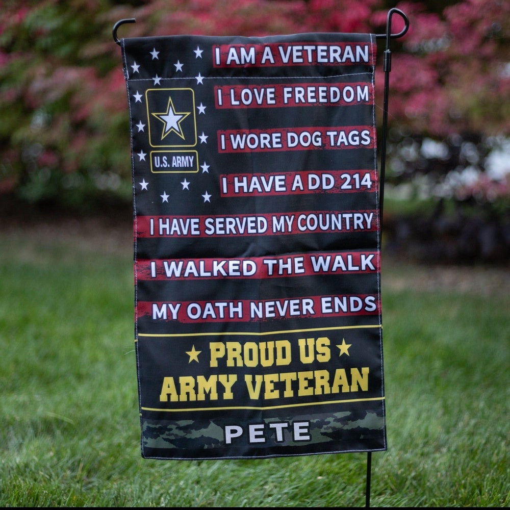 Custom US Army Flag, Proud Of Veterans Army Flag, US Army Veteran Flag ...