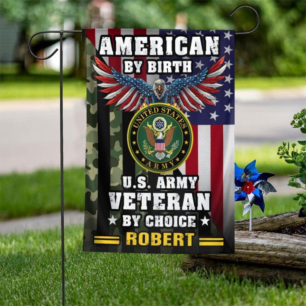 Custom US Army Flag, Veteran By Choice Flag, US Army Veteran Flag, Arm ...