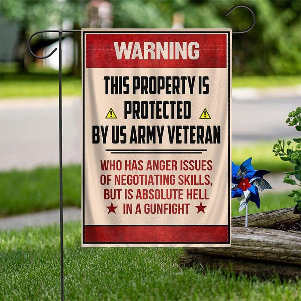 Custom US Army Flag, Warning Army Flag, US Army Veteran Flag, Army Ret ...
