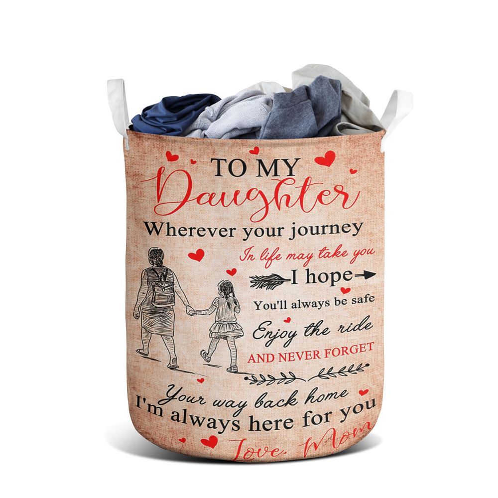 Mother's Day Laundry Basket, Mom To Daughter - I'M Always Here For You ...
