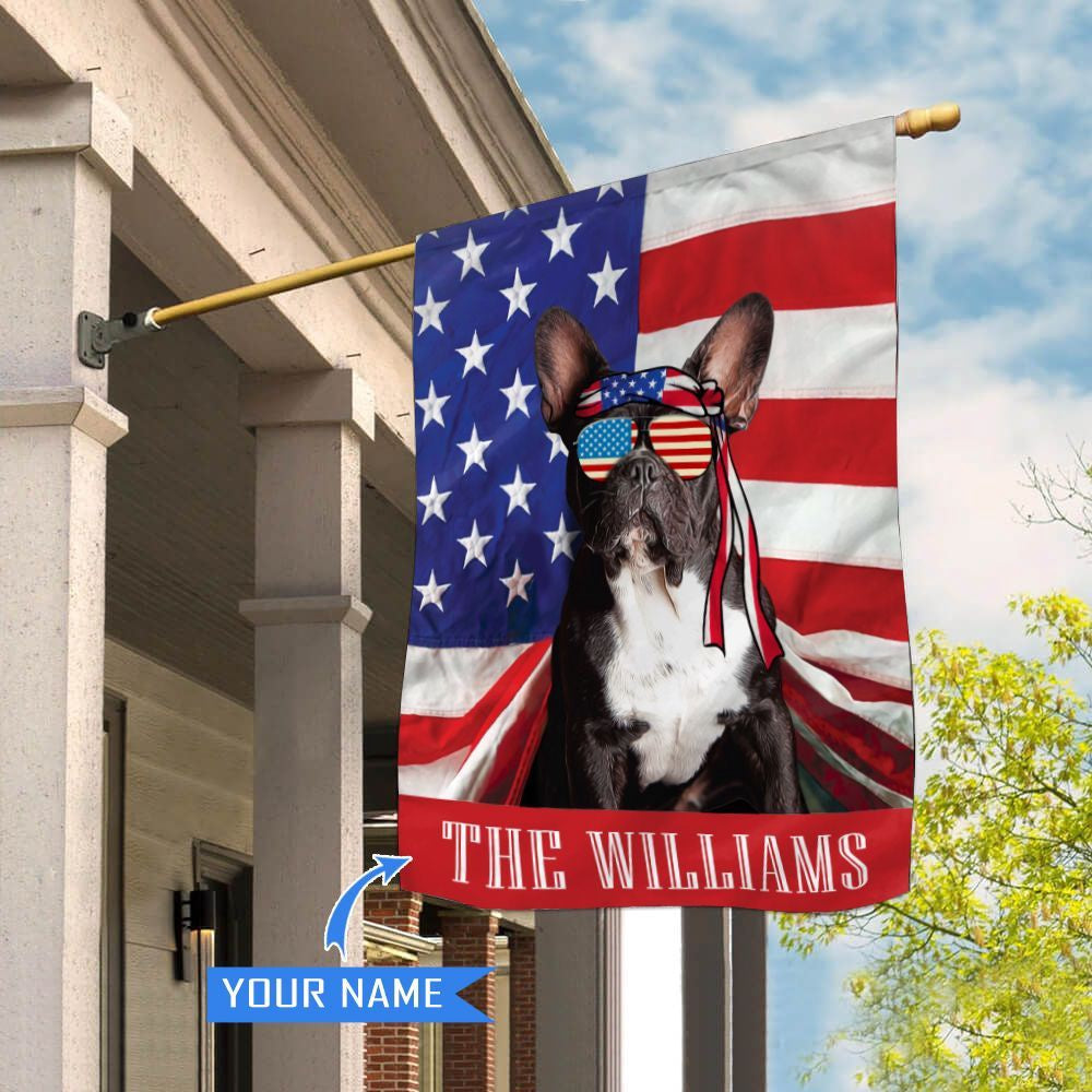 Personalized Dog Flags, Boston Terrier House Flag, Custom Dog Garden F ...