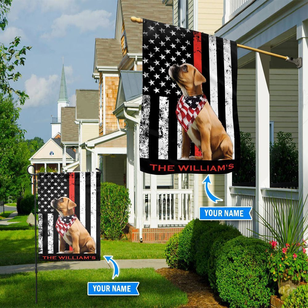 Personalized Dog Flags, Boxer Firefighter Flag, Custom Dog Garden Flag ...