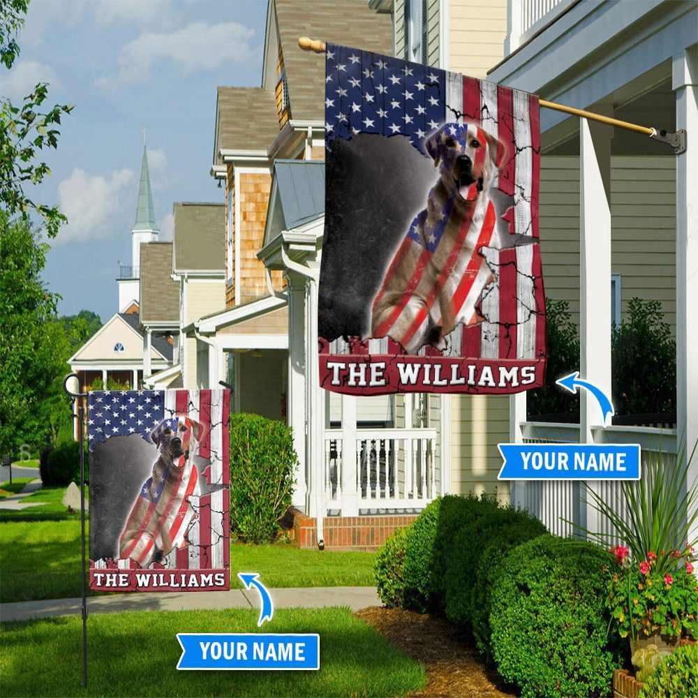 Personalized Dog Flags, Labrador Retriever Custom House Flag, Garden F ...