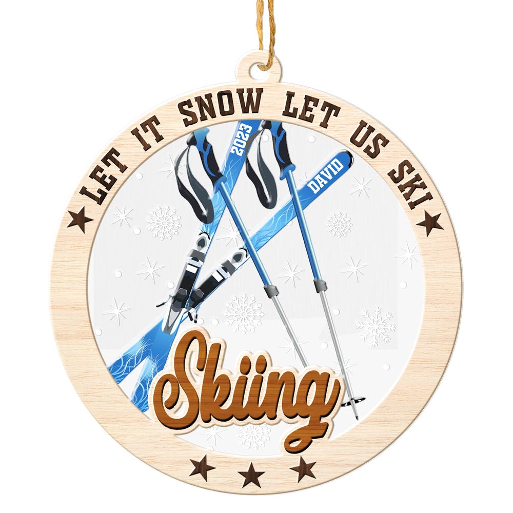 Personalized Skiing Christmas Ornament, Sports Christmas Ornament, Chr ...