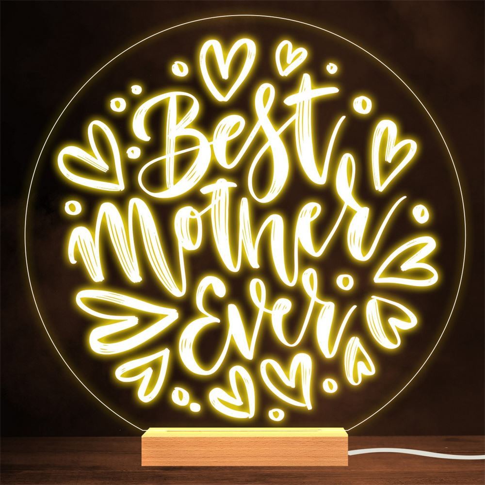 Super Mum Flowers Mother's Day Gift Lamp Night Light, Mother's Day Nig ...