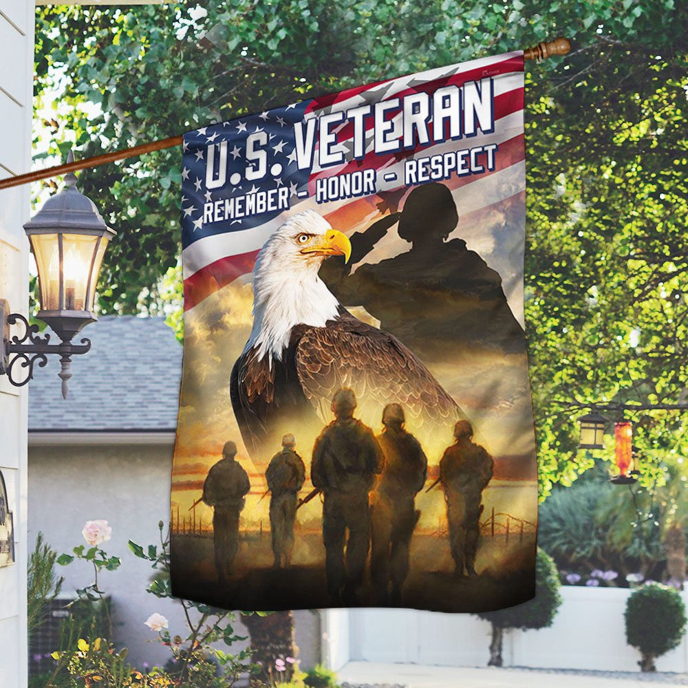 US Veteran Flag, Us Veteran American Memorial Flag, Veteran Garden Fla ...