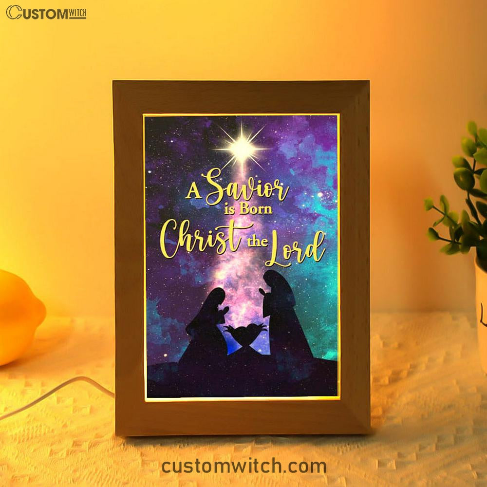 A Savior Is Born Christ The Lord Christian Christmas Frame Lamp Prints ...