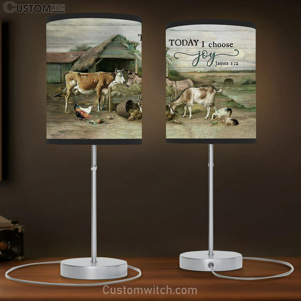 Animal farm Today I choose Table Lamp Gift - Bible Verse Table Lamp ...