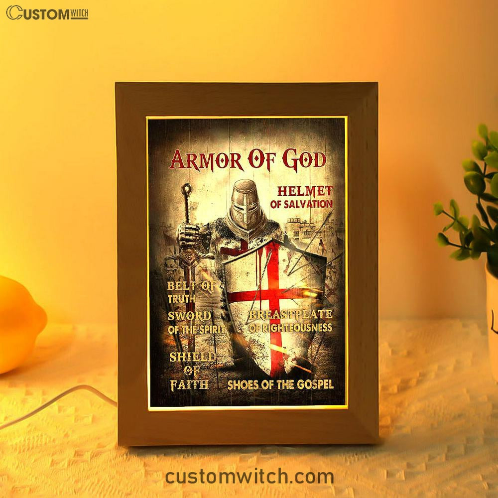 Armor Of God Warrior Frame Lamp Art - Christian Art - Bible Verse Art ...