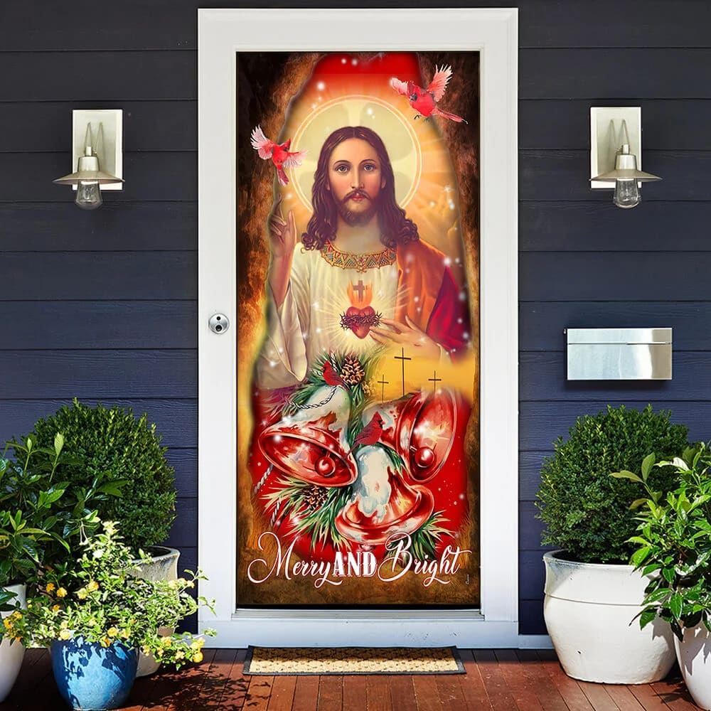 Beautiful Jesus Christ Door Cover, Christian Door Decor, Door Christia ...