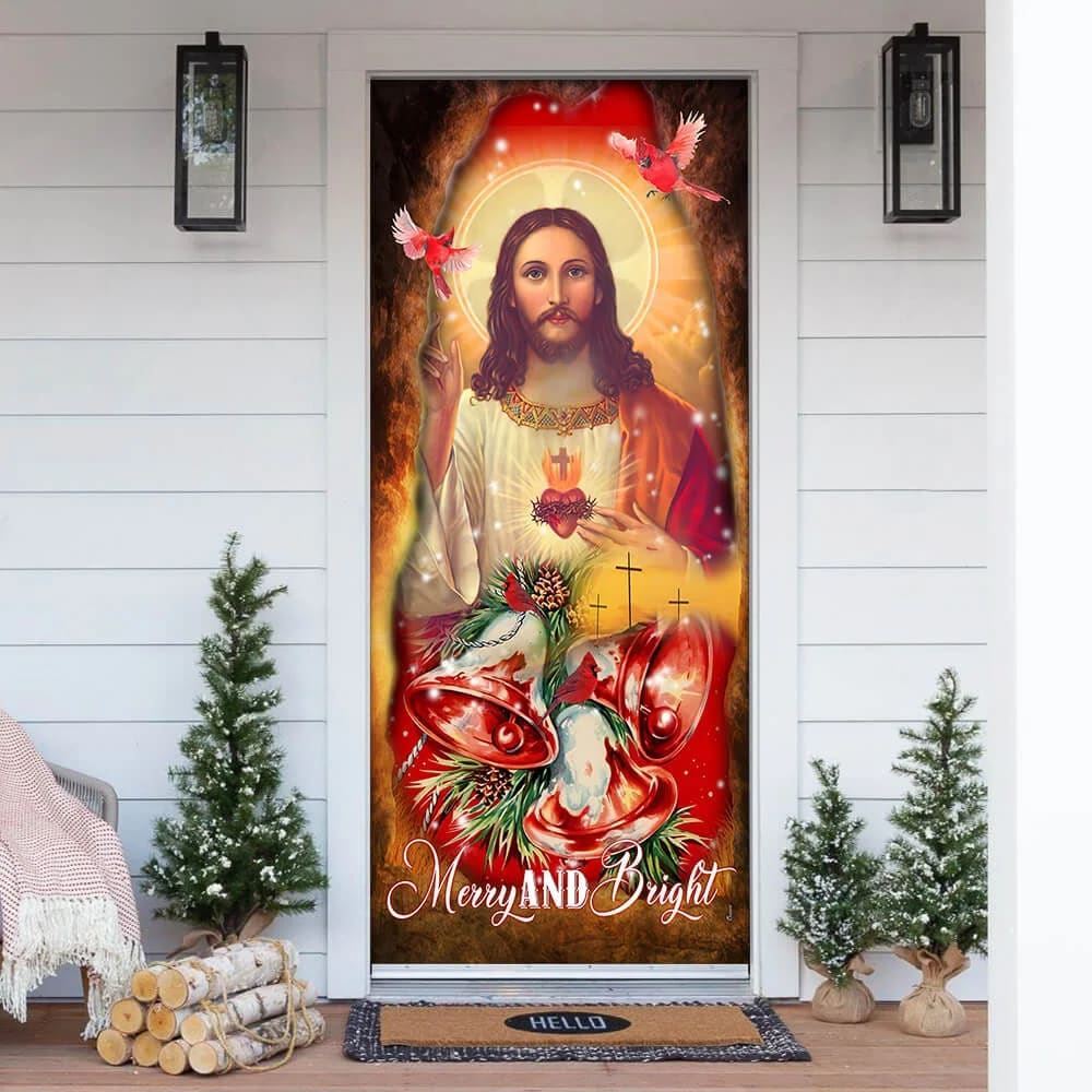 Beautiful Jesus Christ Door Cover, Christian Door Decor, Door Christia ...