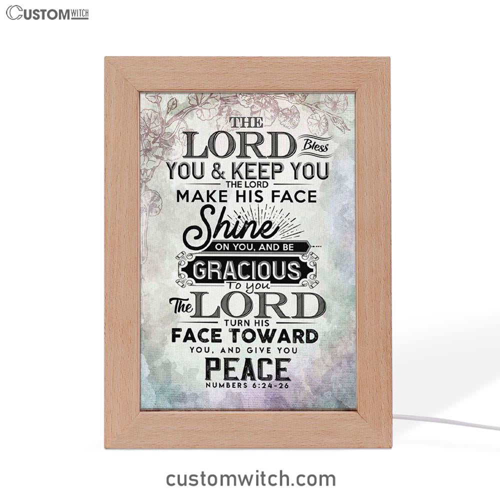 Bible Verse Numbers 624-26 The Lord Bless You And Keep You Frame Lamp ...