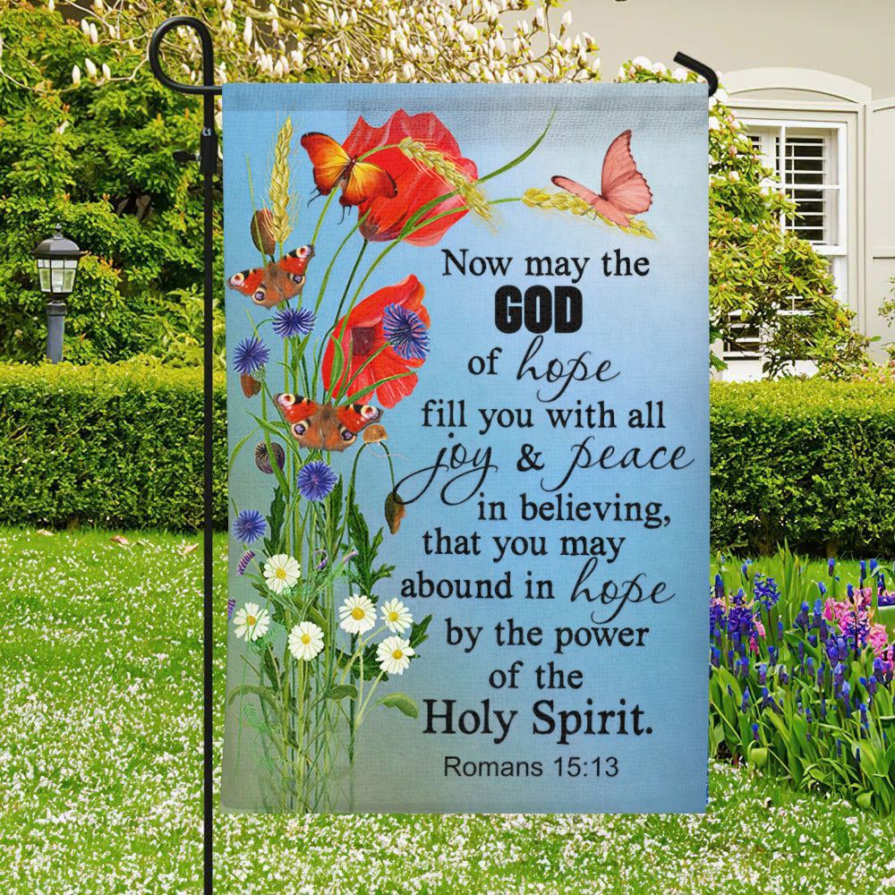Bible Verses Flag, Now May The God Of Hope Flag, Romans 1513, Scriptur ...