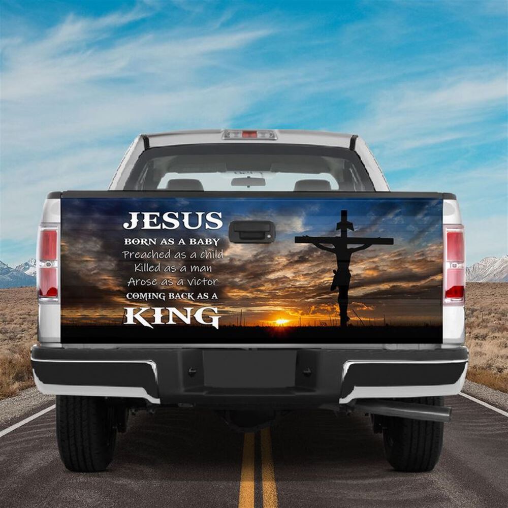 Christian Tailgate Wrap, Christian King Jesus God Decal Sticker Jesus ...