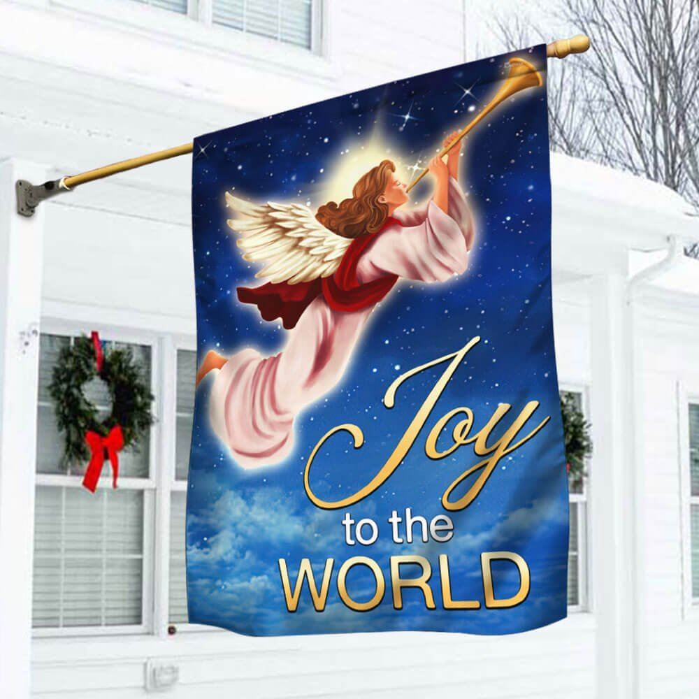 Christmas Angel Flag Joy To The World Flag, Christmas Angel Garden Fla ...