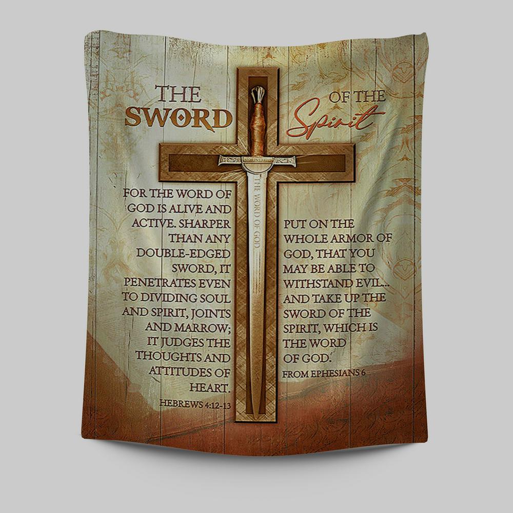 Cross Bible Verses Word Of God Tapestry- The Sword Of The Spirit Tapes ...
