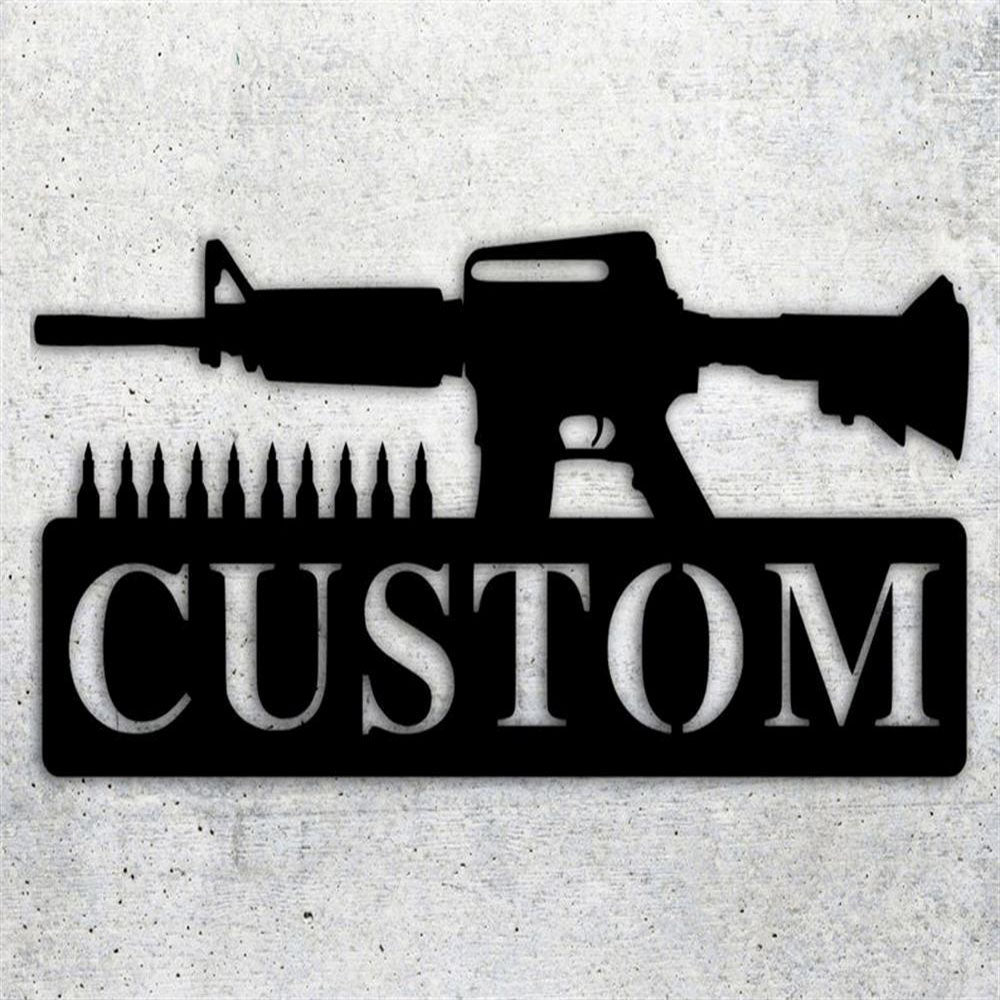 Custom Gun Metal Signaddress Signwall Signnumber Sign Personalized Sig ...