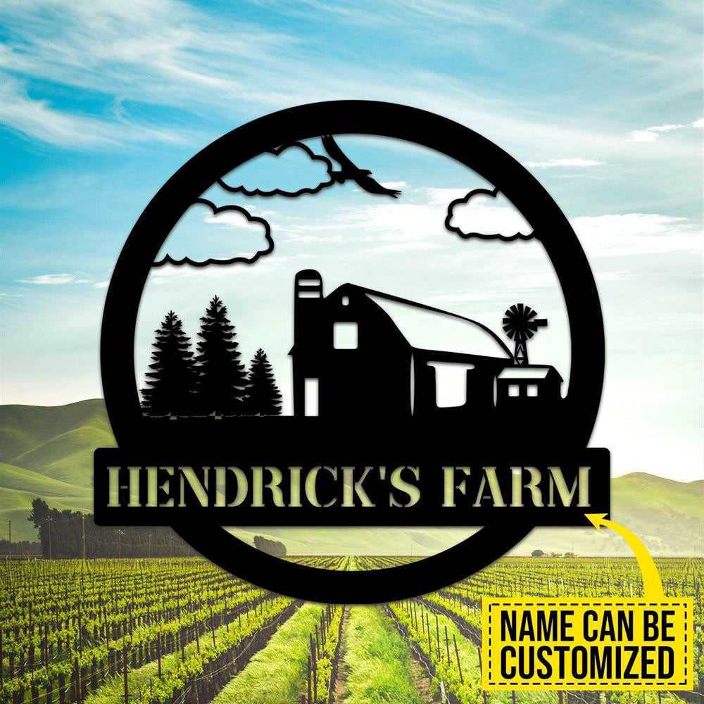 Custom Metal Farm Sign, Farm Cut Metal Signs, Gift Ideas For Farm Woma ...