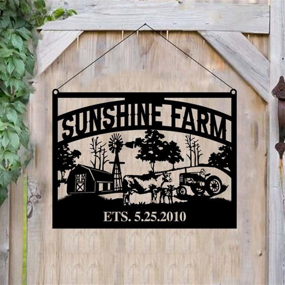 Custom Metal Farm Sign, Farm Name Metal Sign, Gift Ideas For Farm Woma ...