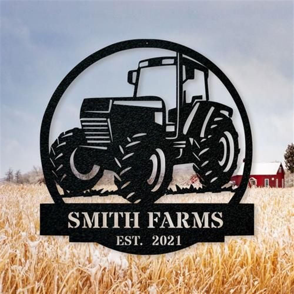 Custom Metal Farm Sign, Farm Tractor Cut Metal Sign, Gift Ideas For Fa ...