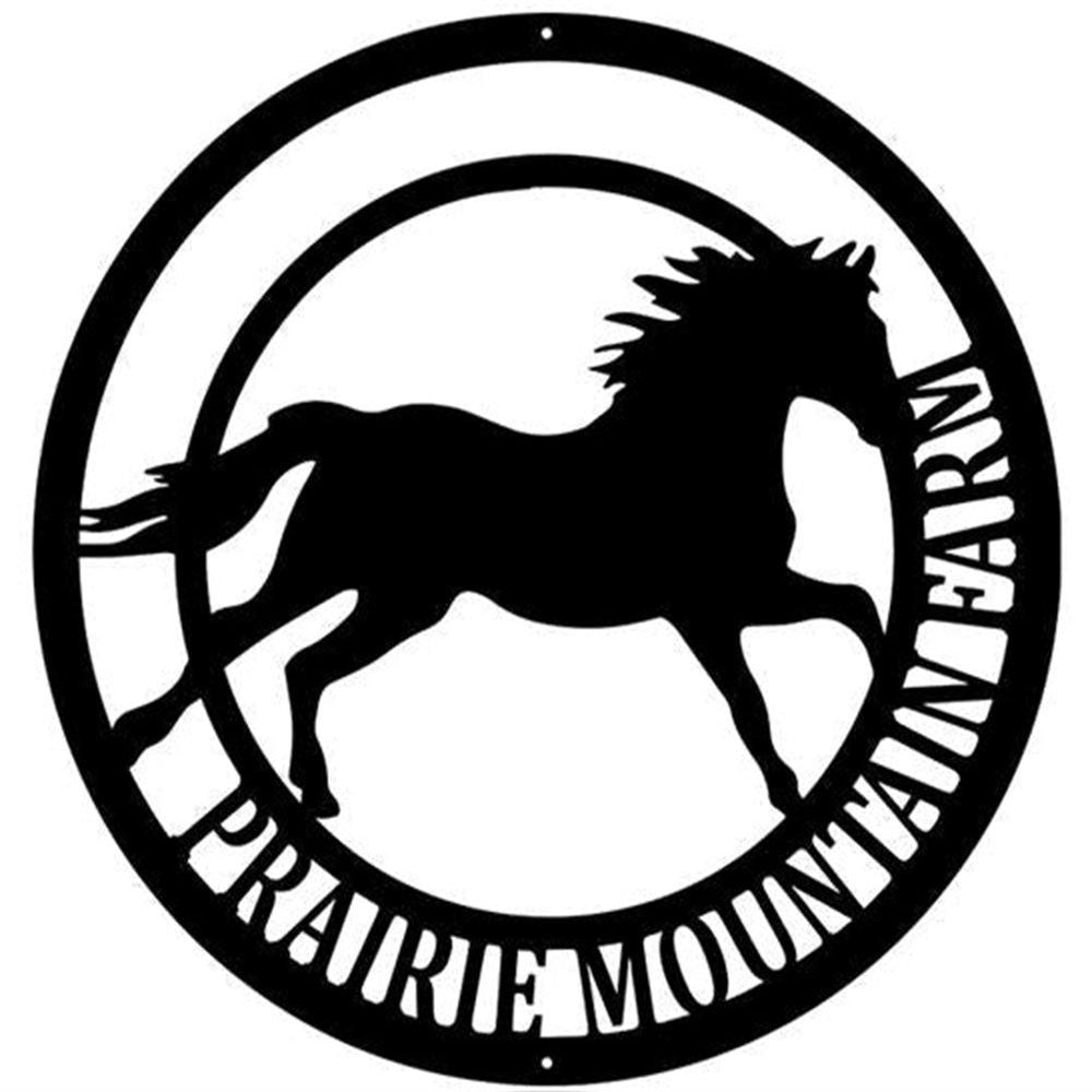 Custom Metal Farm Sign, Horse Circle Metal Sign, Gift Ideas For Farm W ...