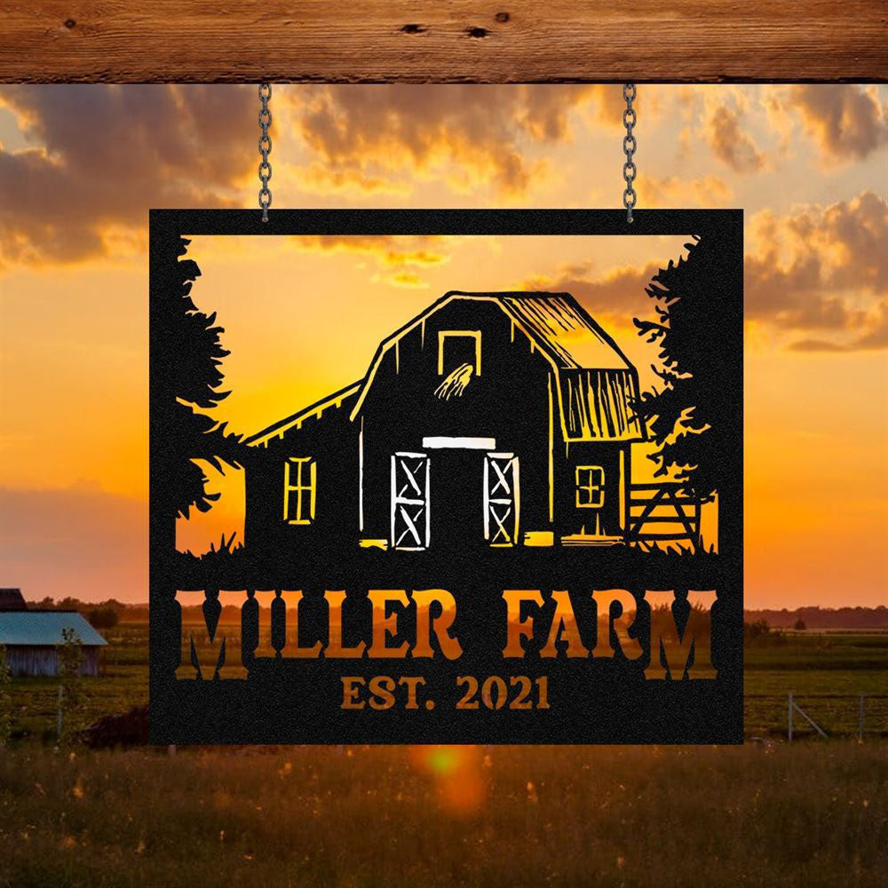 Custom Metal Farm Signs, Barn Outdoor Farmhouse, Gift Ideas For Farm W ...
