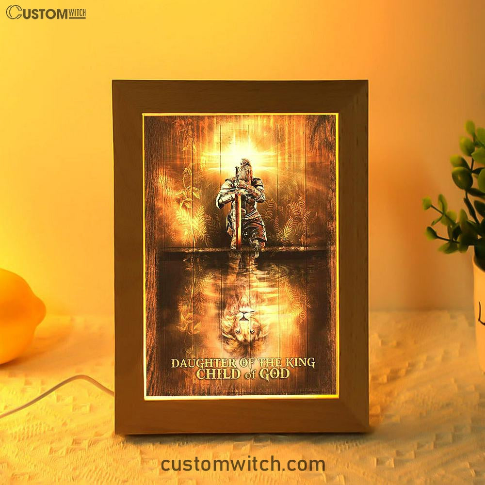 Daughter Of The King Child Of God Frame Lamp - Woman Warrior Lion Of J ...