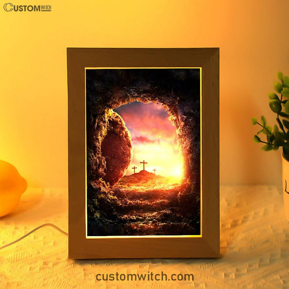 Empty Tomb Of Jesus Christ Frame Lamp Pictures - Christian Art - Frame ...