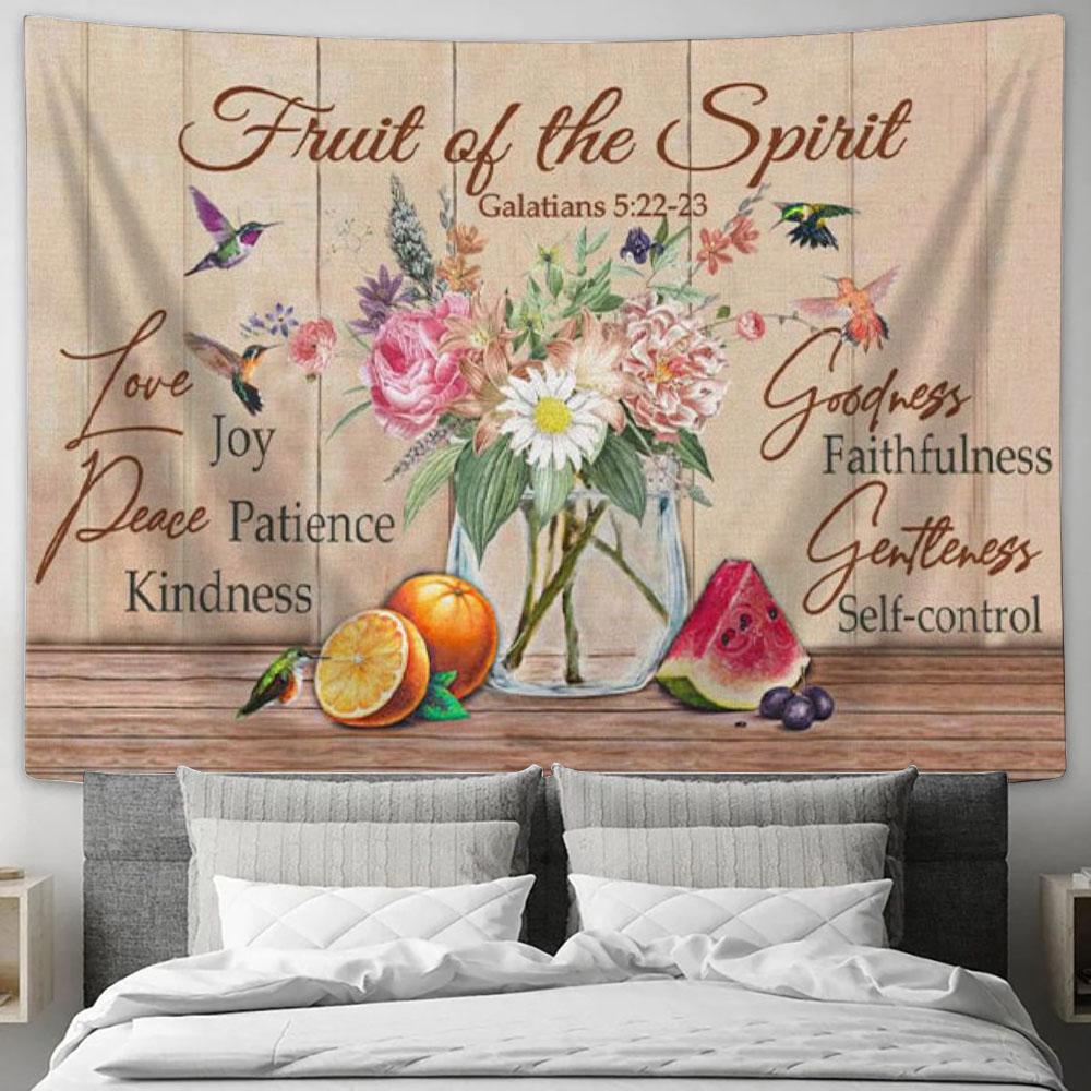 Fruit Of The Spirit Galatians 522-23 Bible Verse Tapestry Wall Art - C ...