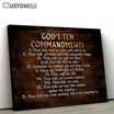 God's Ten Commandments Wall Art Canvas - Christian Wall Art - Religiou ...