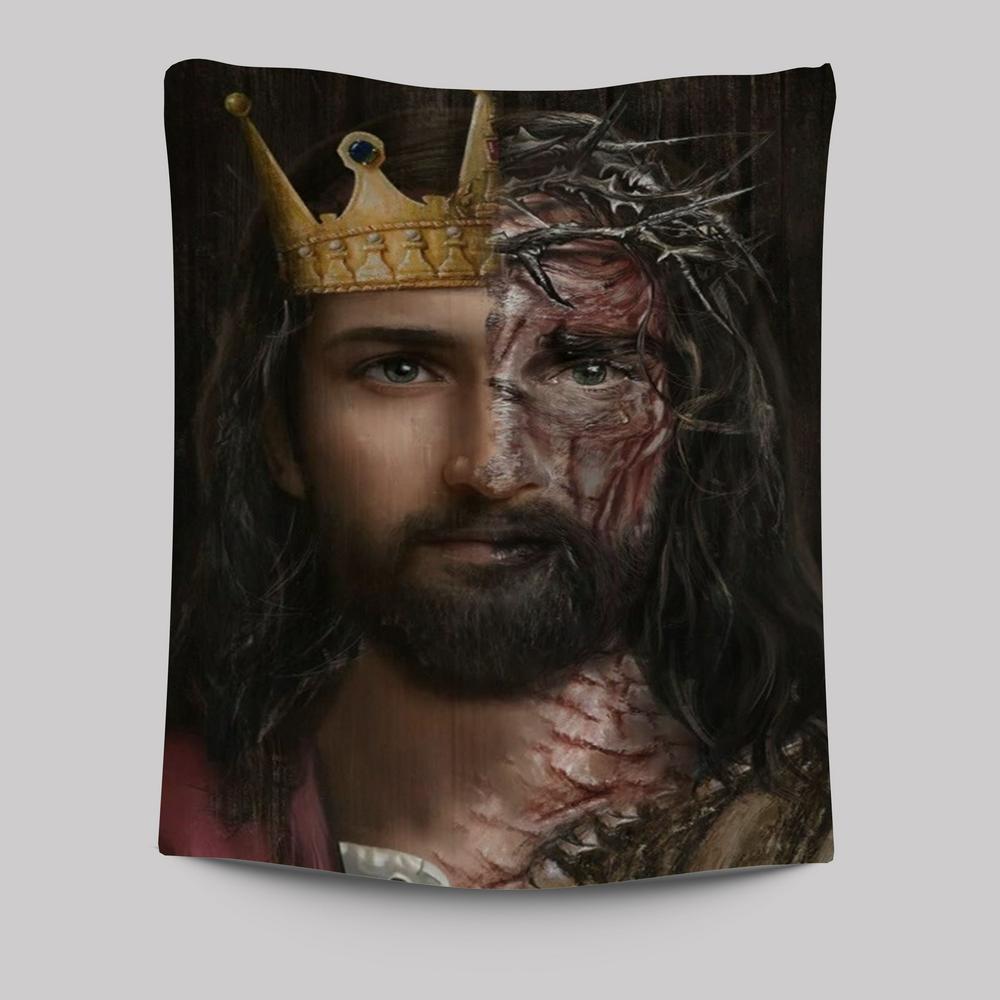 Golden Crown, Crown Of Thorn, Jesus Painting Tapestry – Customwitch