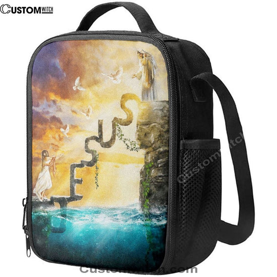Have Faith Reaching His Hand Beautiful Girl Jesus Lunch Bag, Christian ...
