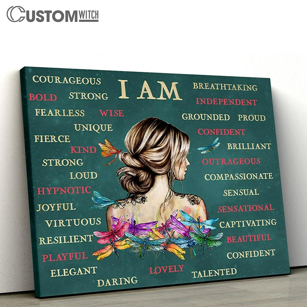 I Am Canvas Wall Art - Positive Affirmations Wall Decor - Encouragemen ...