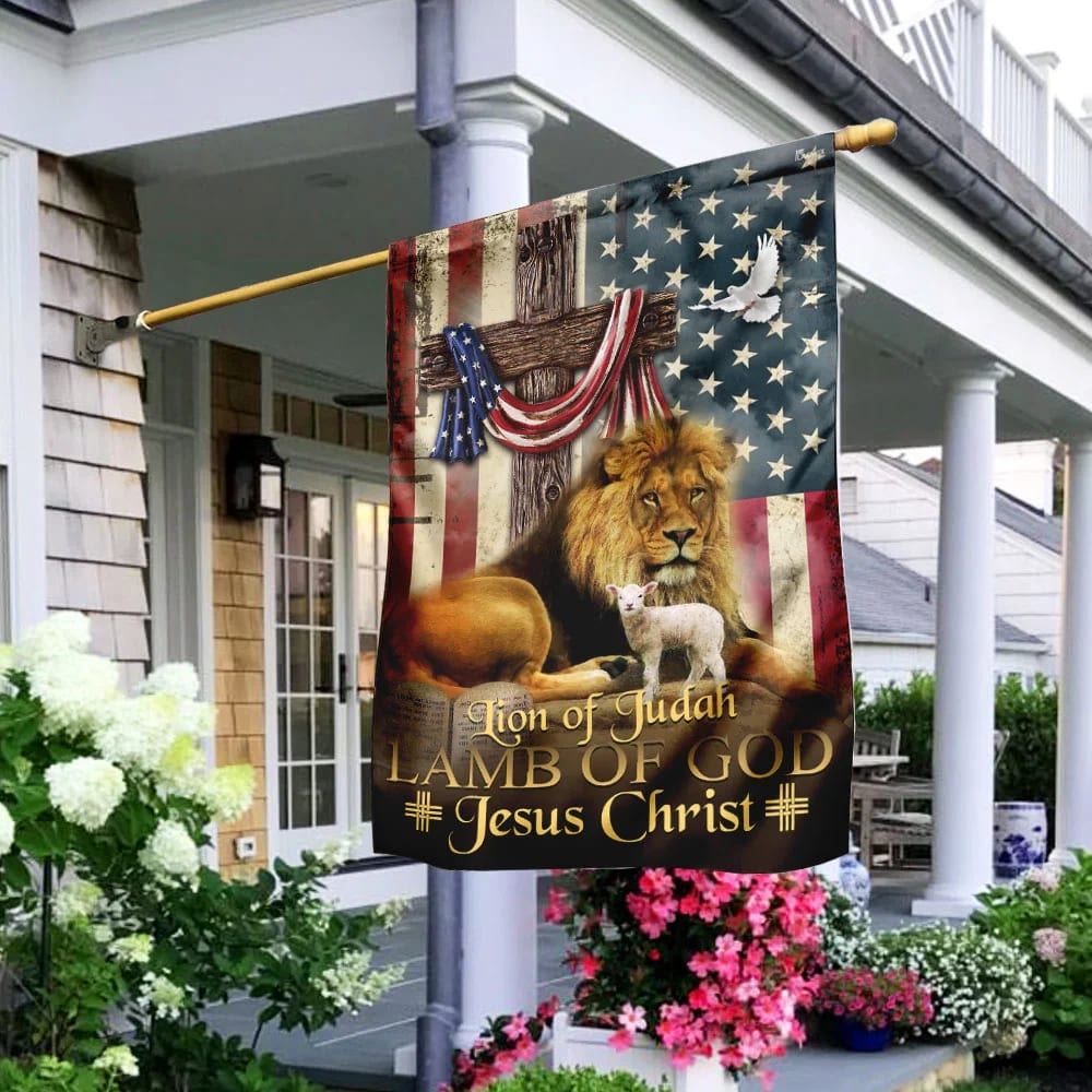 Jesus Christ House Flags, Christian Flag, Scripture Flag, Garden Banne ...