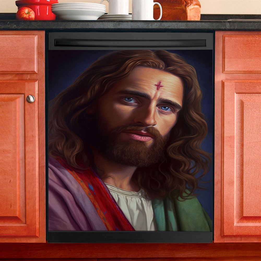 Jesus Christ Lion Face Warrior Dishwasher Cover, Christian Dishwasher ...